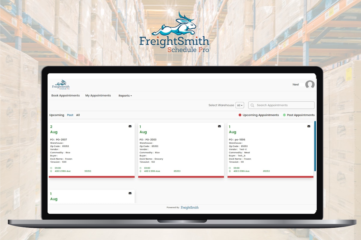 Warehouse Appointment Scheduling Platform | Food Logistics