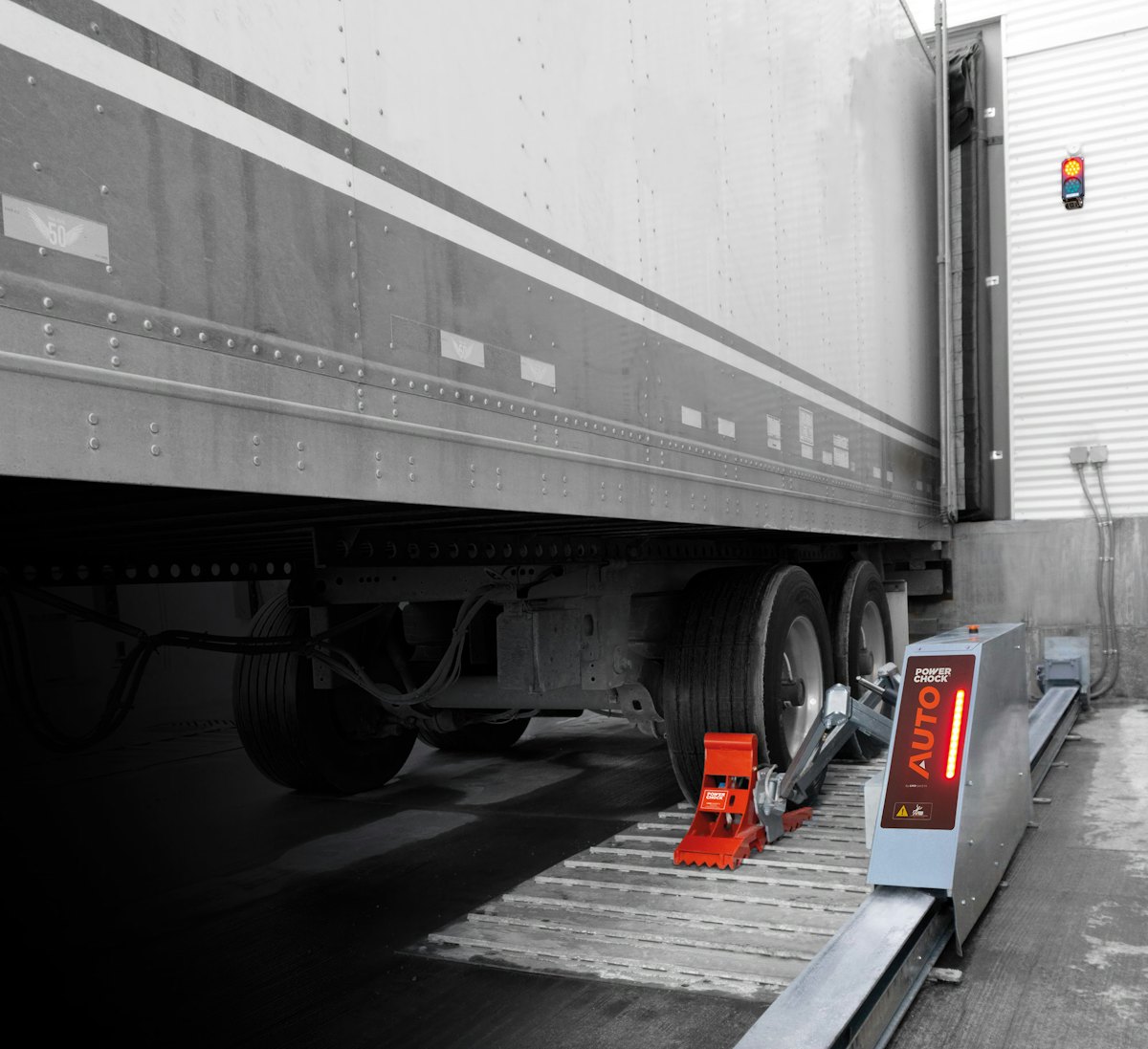 Automatic Wheel-Based Vehicle Restraint System | Food Logistics